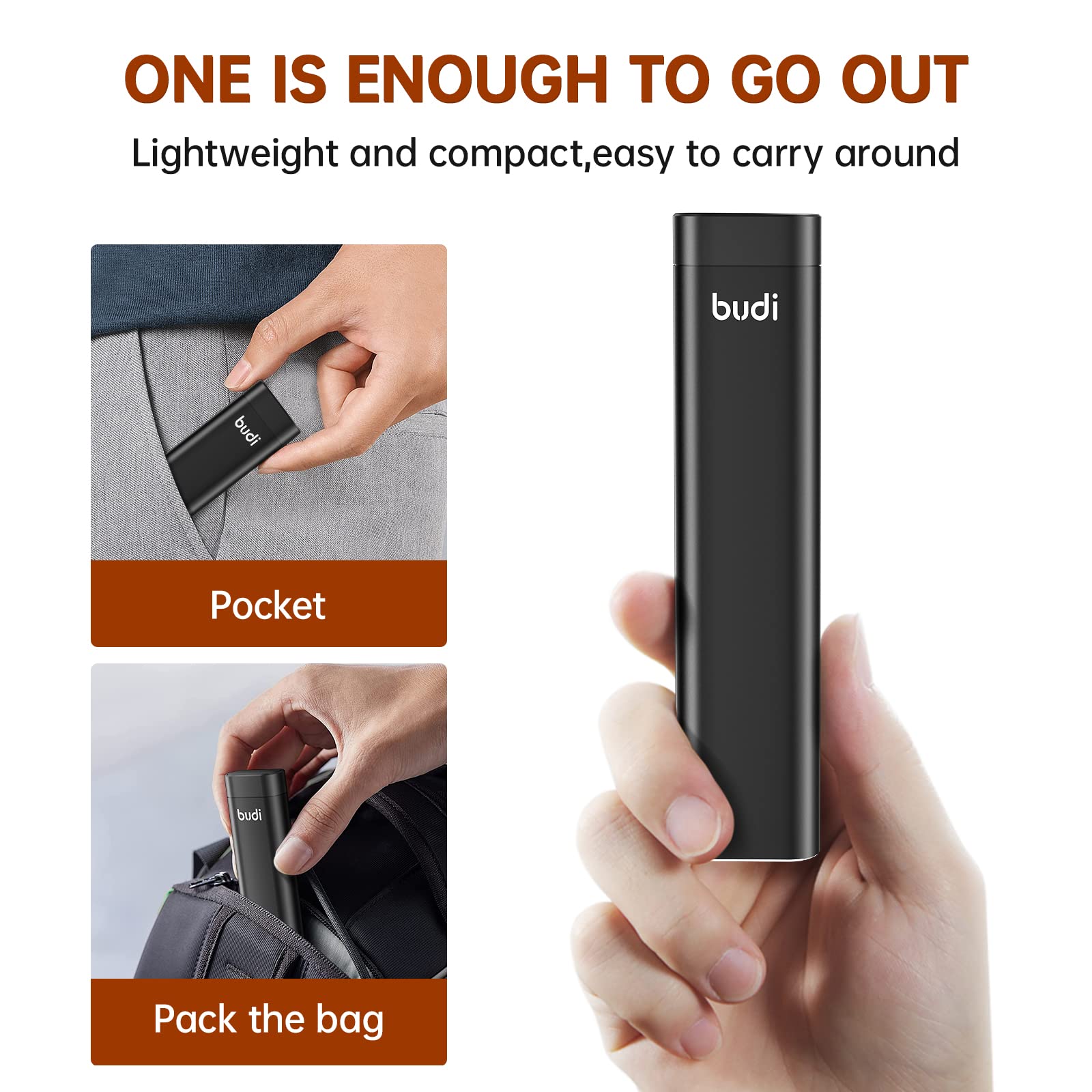 BUDI Multifunctional 9 in 1 Data Cable with USB Type-C Card Reader Micro SD Memory Card high-Speed Card Reader Adapter Suitable for Mobile Phone Cameras and Computers (9 in 1 Card Reader)