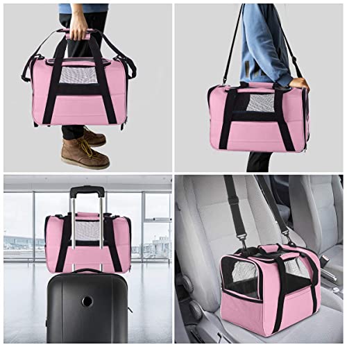 ZFBB Dog Carrier Cat Carrier Pet Carrier, Airline Approved Dog Carrier with Mesh Window, Breathable, Collapsible,Soft-Sided,Escape Proof,Easy Storage, Best for Small Medium Cats Dogs