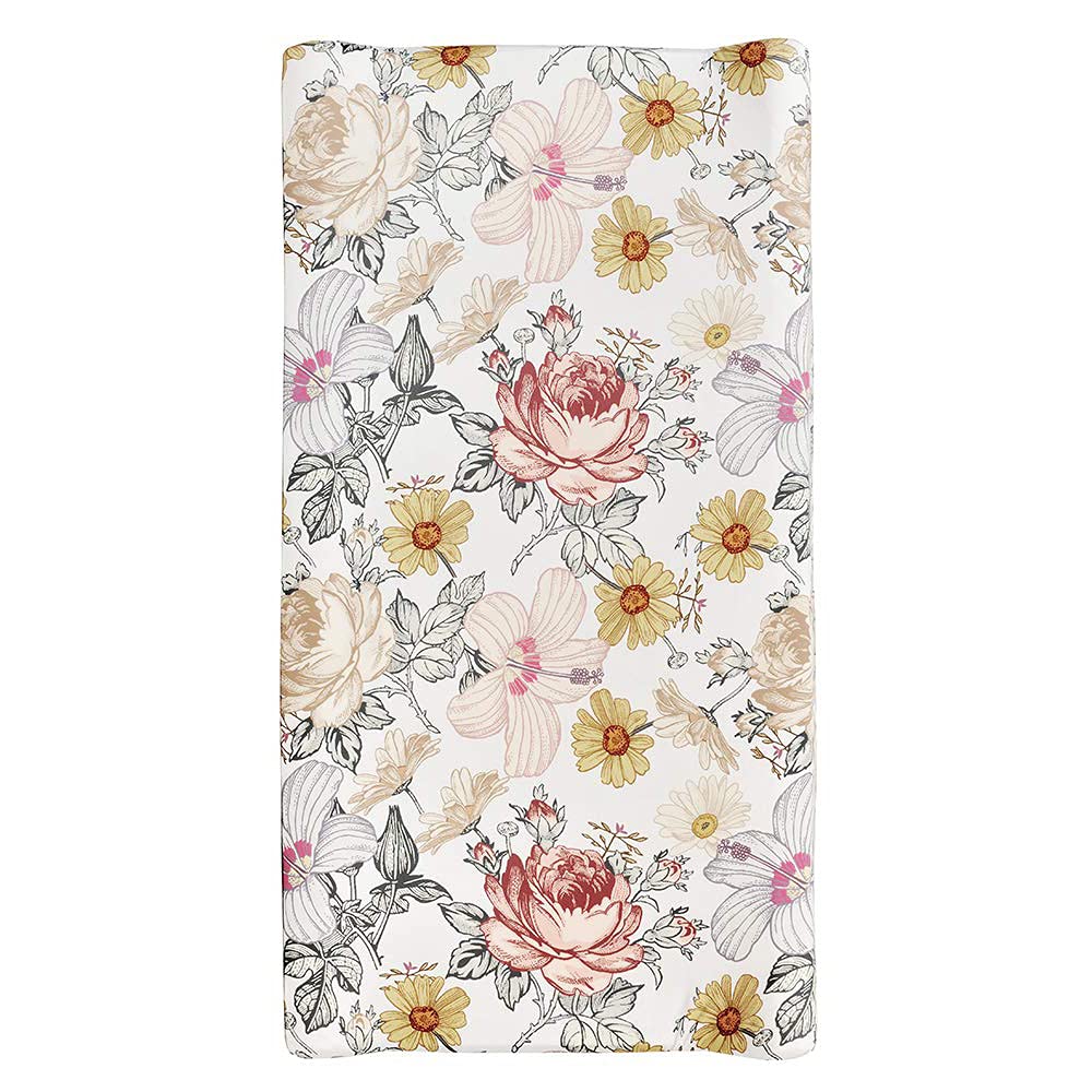 Floral Crib Sheet and Changing Pad Covers