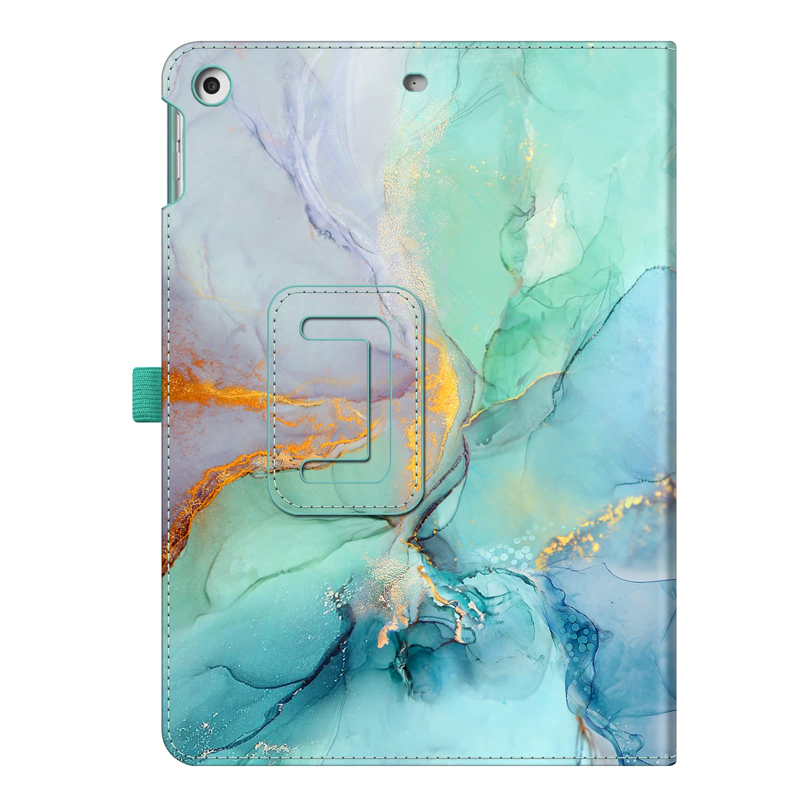 Fintie Folio Case for iPad 9th / 8th / 7th Generation (2021/2020/2019) 10.2 Inch - [Corner Protection] Premium Vegan Leather Stand Back Cover w/Pencil Holder, Auto Sleep/Wake, Emerald Marble