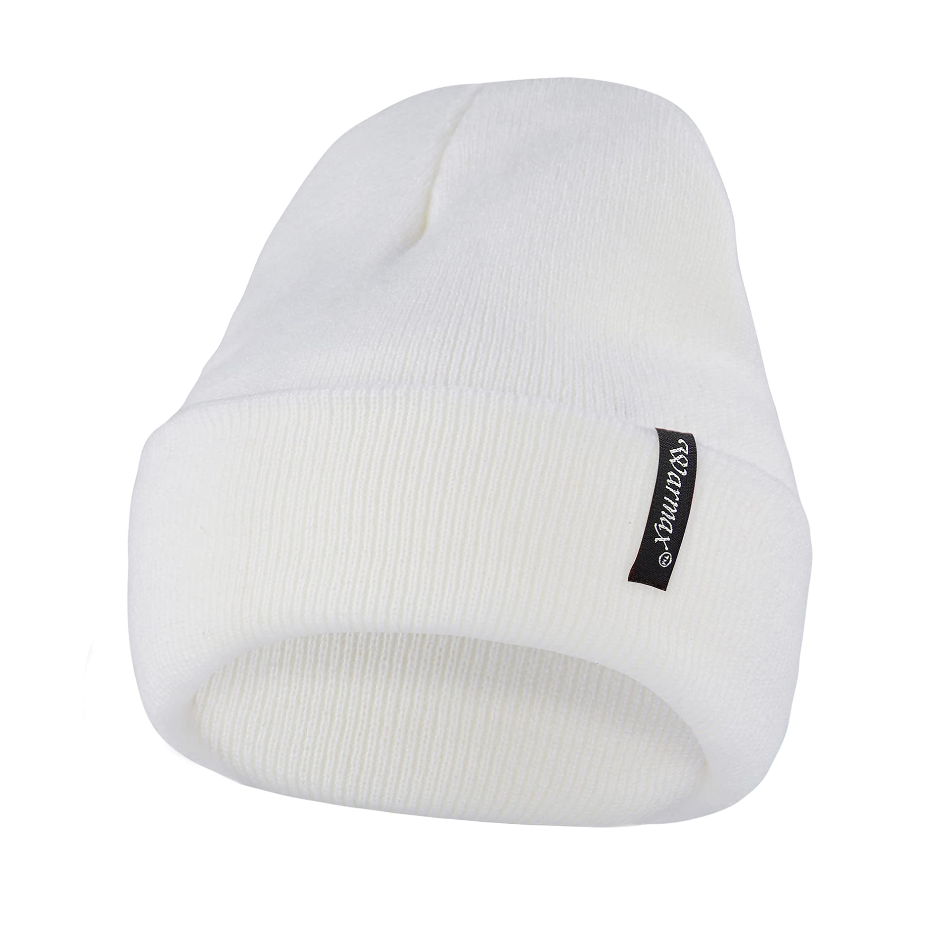 American Trends Baby Beanie Hat for Toddler Kids Beanies Infant Baby Boys Girls Knit Winter Hats 1 Pack White 0-3 Years