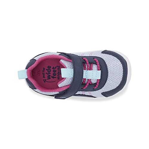 Stride Rite 360 Girls Carson Athletic Sneaker, Navy, 4 Toddler