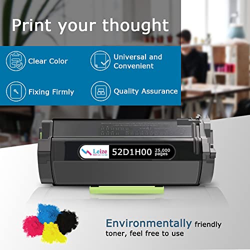Leize Remanufactured Lexmark 52D1H00 521H Toner Cartridge use for Lexmark MS810 MS811 MS812 MS710 MS711 MS810n MS810dn MS811dn Series Printer (High Yield Black 25,000 Pages,1-Pack)