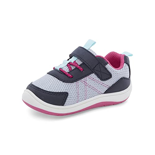 Stride Rite 360 Girls Carson Athletic Sneaker, Navy, 4 Toddler