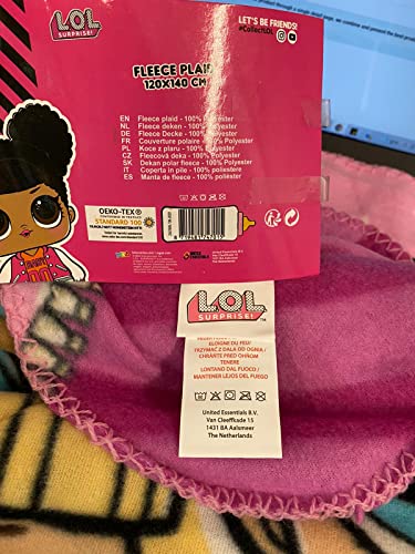 Surprise The Snuggle is Real Doll Soft Fleece Throw Blanket (Snow Stripes)