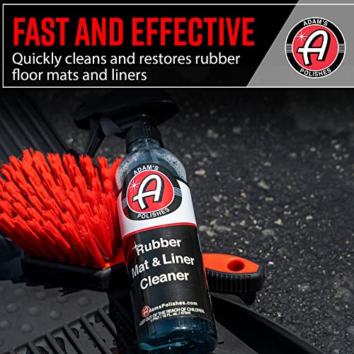 Adam's Rubber Mat & Liner Cleaner 16oz β Protectant & Rubber Floor Mat Cleaning Solution for Car Detailing | Deep Cleans & Restores Mats, Truck Bed Cargo Liners, Trunk Mat Accessories & More
