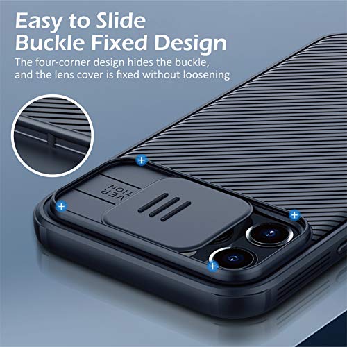 CloudValley Designed for iPhone 12 Pro Max Magnetic Case, 6.7 inch Camera Protection Case with Slide Lens Cover, Built-in Magnet Circle [Support Magsafe Charger] Slim Protective Case (Black)