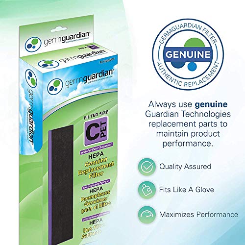 Germ Guardian FLT5250PT True HEPA Genuine Air Purifier Replacement Filter with Guardian Technologies GermGuardian Air Purifier GENUINE Carbon Filter 4-Pack
