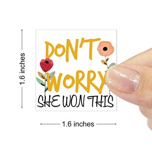 Don’t Worry She Won This Stickers,Thank You Stickers,Handmade Stickers,Small Shop Stickers,Envelopes Stickers for Small Business, Online Retailers,Handmade Goods,500 Labels Per Roll