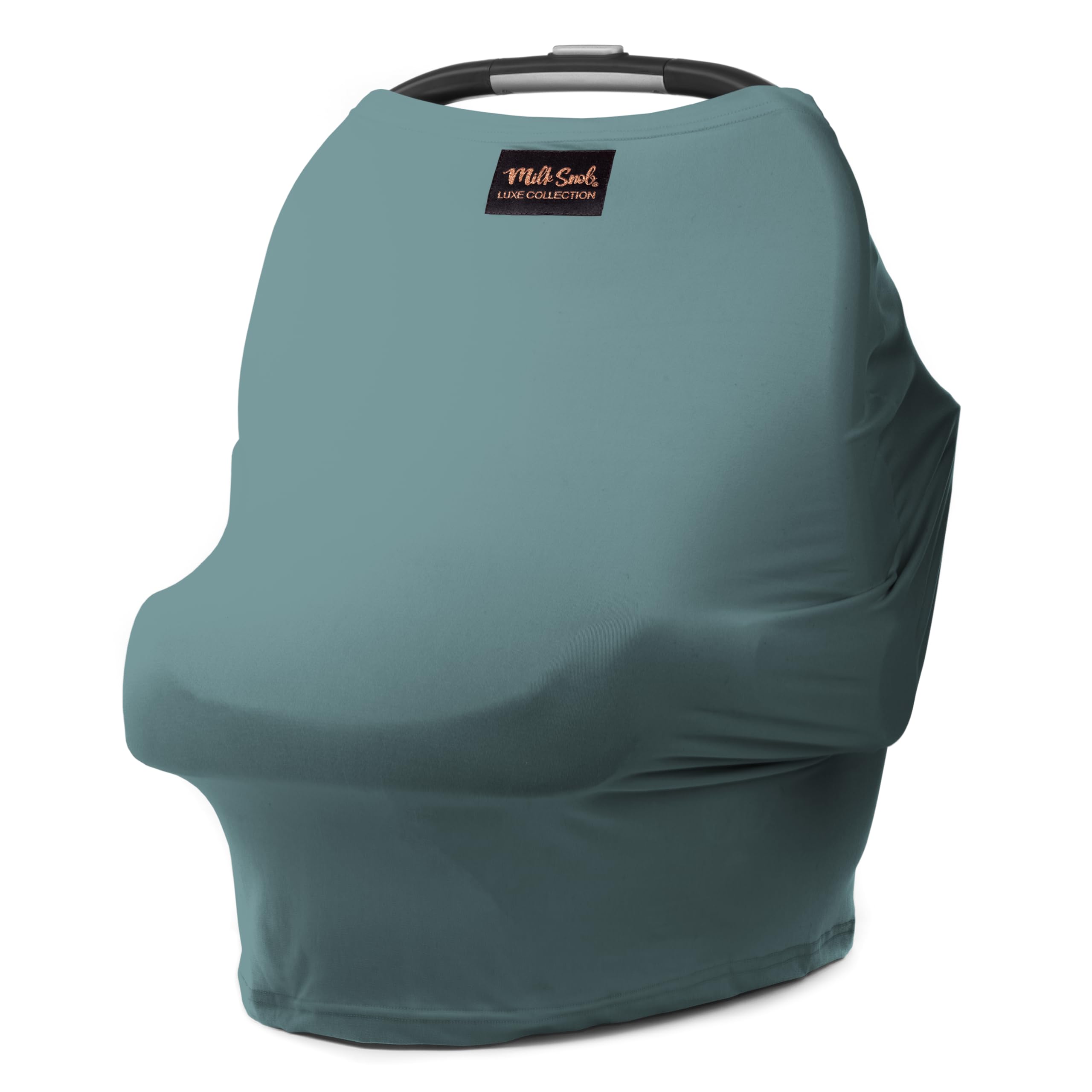 Milk Snob Original 5-in-1 Luxe Cover in Jade - Added Privacy for Breastfeeding, Baby Car Seat, Carrier, Stroller, High Chair, Shopping Cart, Lounger Canopy, Newborn Essentials, Nursing Top