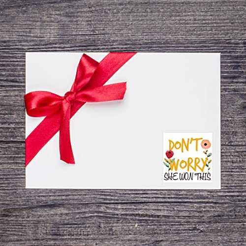 Don’t Worry She Won This Stickers,Thank You Stickers,Handmade Stickers,Small Shop Stickers,Envelopes Stickers for Small Business, Online Retailers,Handmade Goods,500 Labels Per Roll