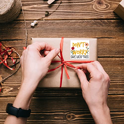 Don’t Worry She Won This Stickers,Thank You Stickers,Handmade Stickers,Small Shop Stickers,Envelopes Stickers for Small Business, Online Retailers,Handmade Goods,500 Labels Per Roll