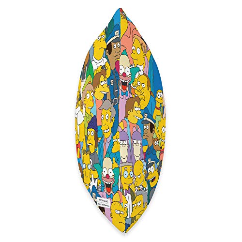The Simpsons Springfield Characters Print Throw Pillow, 16x16, Multicolor