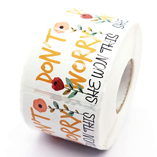 Don’t Worry She Won This Stickers,Thank You Stickers,Handmade Stickers,Small Shop Stickers,Envelopes Stickers for Small Business, Online Retailers,Handmade Goods,500 Labels Per Roll