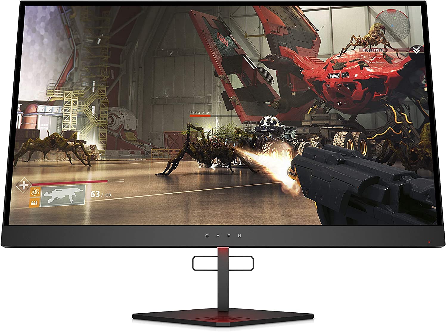 HP New OMEN X 27 240Hz Gaming Monitor, QHD 2560 x 1440p, Black, AMD Radeon FreeSync 2 HDR, HDR, DCI P3 + HDMI Cable