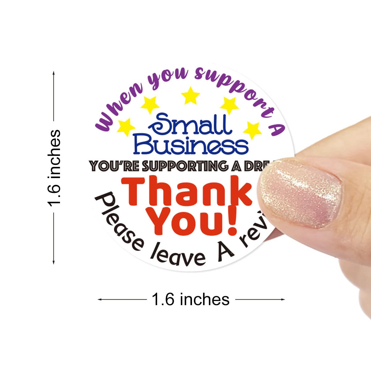 Thank You Support A Small Business Stickers,Thank You Stickers,Handmade Stickers,Small Shop Stickers,Envelopes Stickers for Small Business, 500 Labels Per Roll