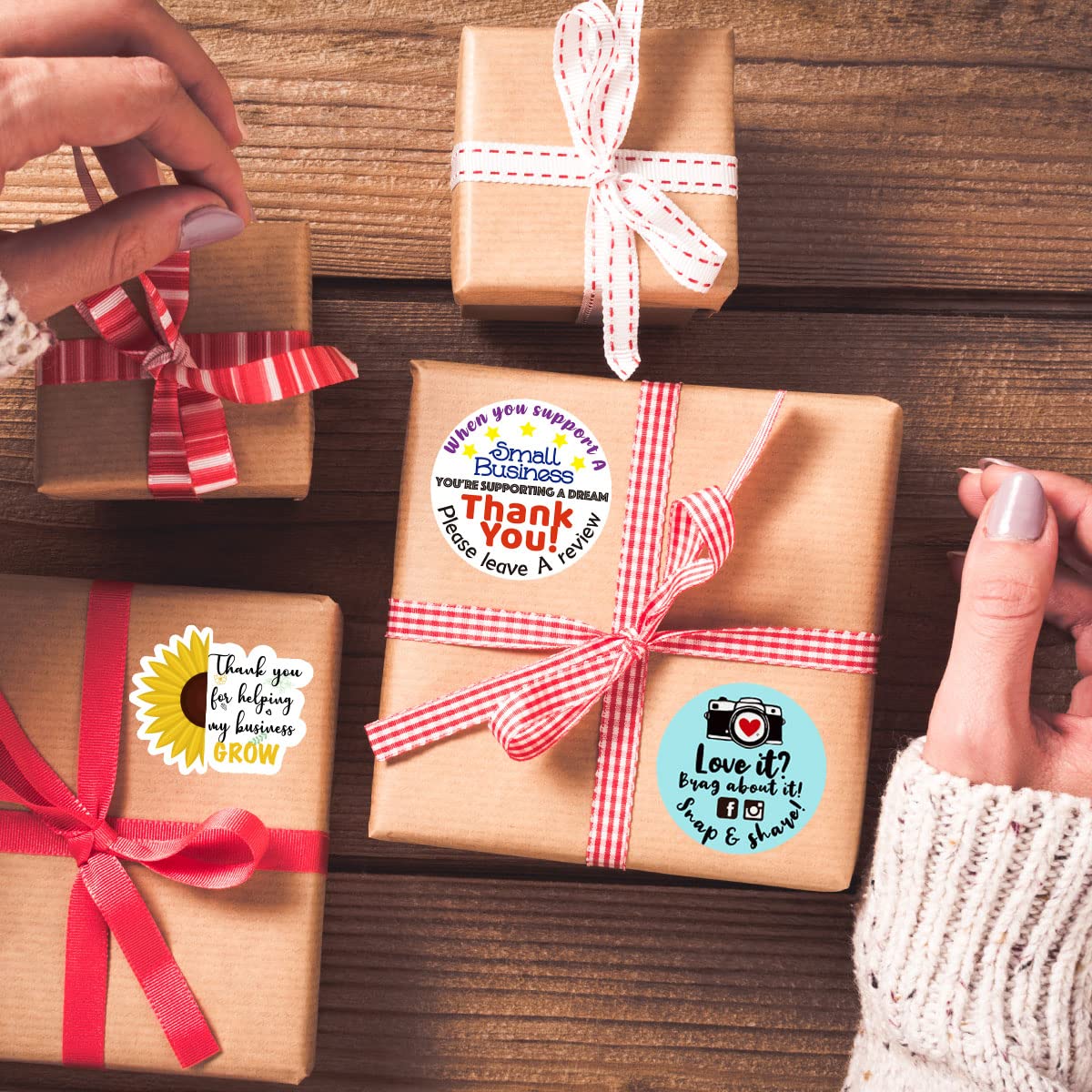 Thank You Support A Small Business Stickers,Thank You Stickers,Handmade Stickers,Small Shop Stickers,Envelopes Stickers for Small Business, 500 Labels Per Roll
