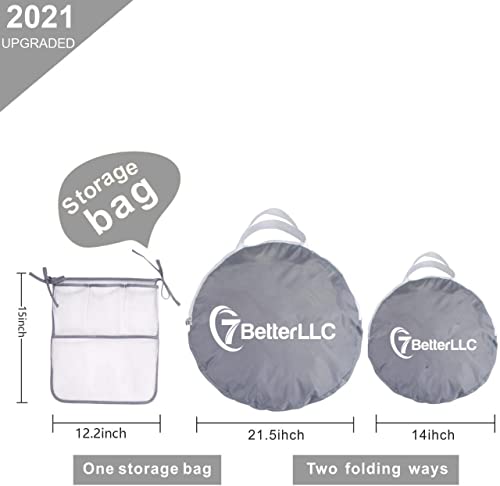 Baby Safety Crib Tent - Premium Toddler Crib Topper to Keep Baby from Climbing Out - See Through Mesh Crib Net - Mosquito Net - Pop-Up Crib Tent Canopy to Keep Infant in