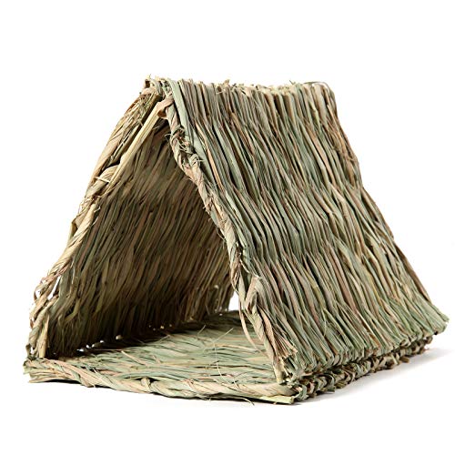 Anyuxin Rabbit Grass Mat - Woven Bed Mat, Bunny Bedding for Small Animals, Natural Straw Woven Bed for Pet Nesting, Nature Hay Mat Chewing Play Toy for Guinea Pig, Hamster, Squirrel and More(3 Pack)