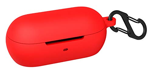 Nimon Silicone Case for OnePlus Buds Z, Soft and Flexible, Scratch/Shock Resistant Silicone Cover for OnePlus Buds Z Headphones (Red)