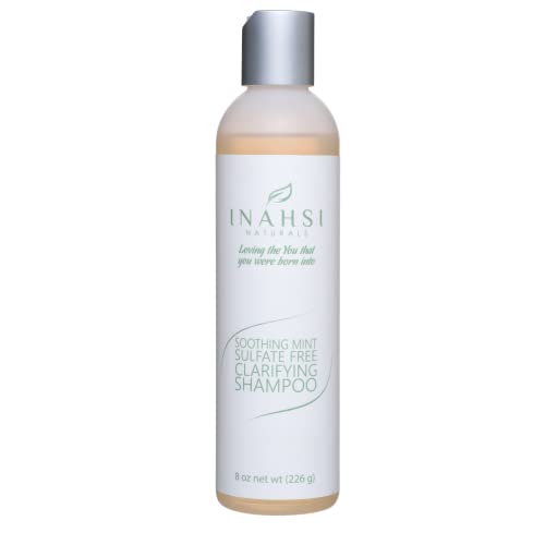 INAHSI Soothing Mint Clarifying Shampoo for Naturally Curly Hair | Made in the USA for Men, Women, and Kids - 8 oz