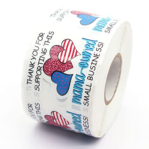 Thank You for Supporting This Mama Owned Stickers,Cute Small Business Envelopes Stickers for Business Packages/Handmade Goods/Bags,Mama Theme Small Shop Business Stickers for Envelopes Seals