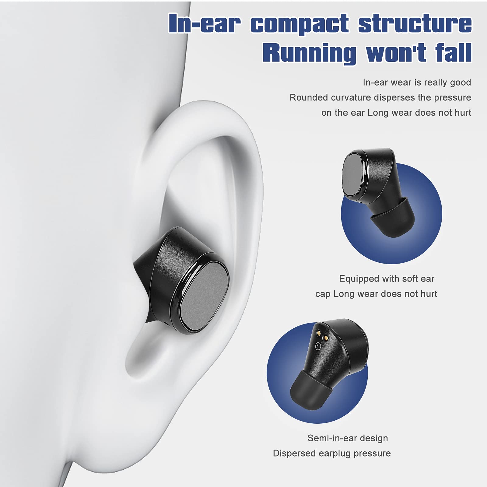 UrbanX X7 Sports Wireless Earbuds 5.0 IPX5 Waterproof Touch Control True Wireless Earbuds with Mic Earphones in-Ear Deep Bass Built-in Mic Bluetooth Headphones for Xiaomi Redmi Note 10S