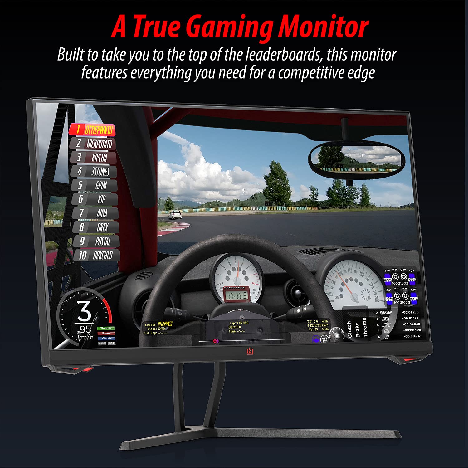 Deco Gear 25" Gaming Monitor, Fast IPS 1ms (GTG) Panel with 144Hz Refresh Rate, 1920x1080 Full HD Resolution