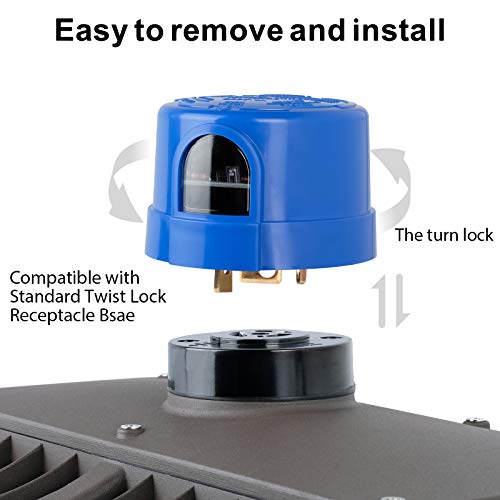 OAYATACO Photocell,Twist Lock Photocell Sensor, for Outdoor Light, Dusk to Dawn Light, Auto On Off Photocell, for Area Light, Street Light, Led Parking Lot Lights