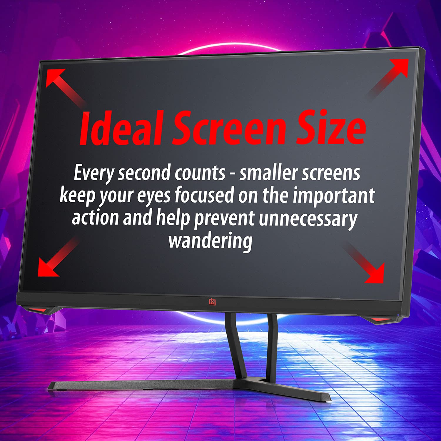 Deco Gear 25" Gaming Monitor, Fast IPS 1ms (GTG) Panel with 144Hz Refresh Rate, 1920x1080 Full HD Resolution