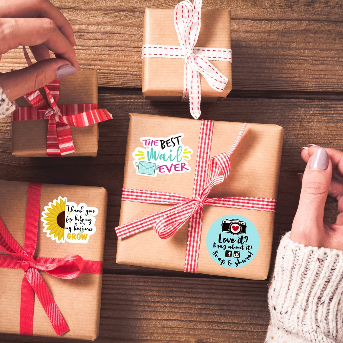 The Best Mail Ever Stickers,Thank You Stickers,Handmade Stickers,Small Shop Stickers,Envelopes Stickers for Small Business, Online Retailers,Handmade Goods,500 Labels Per Roll