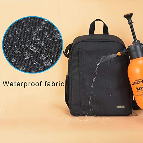CADeN Camera Backpack Bag for DSLR/SLR Mirrorless Camera Waterproof with 15.6 inch Laptop Compartment, Tripod Holder, Rain Cover, Camera Case Compatible for Sony Canon Nikon Black L