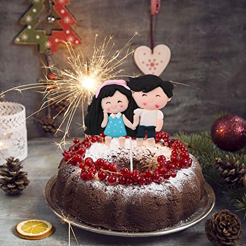 VALICLUD Adorable Lovers Design Cupcake Ornament Polymer Clay Cake Decoration Party Supply