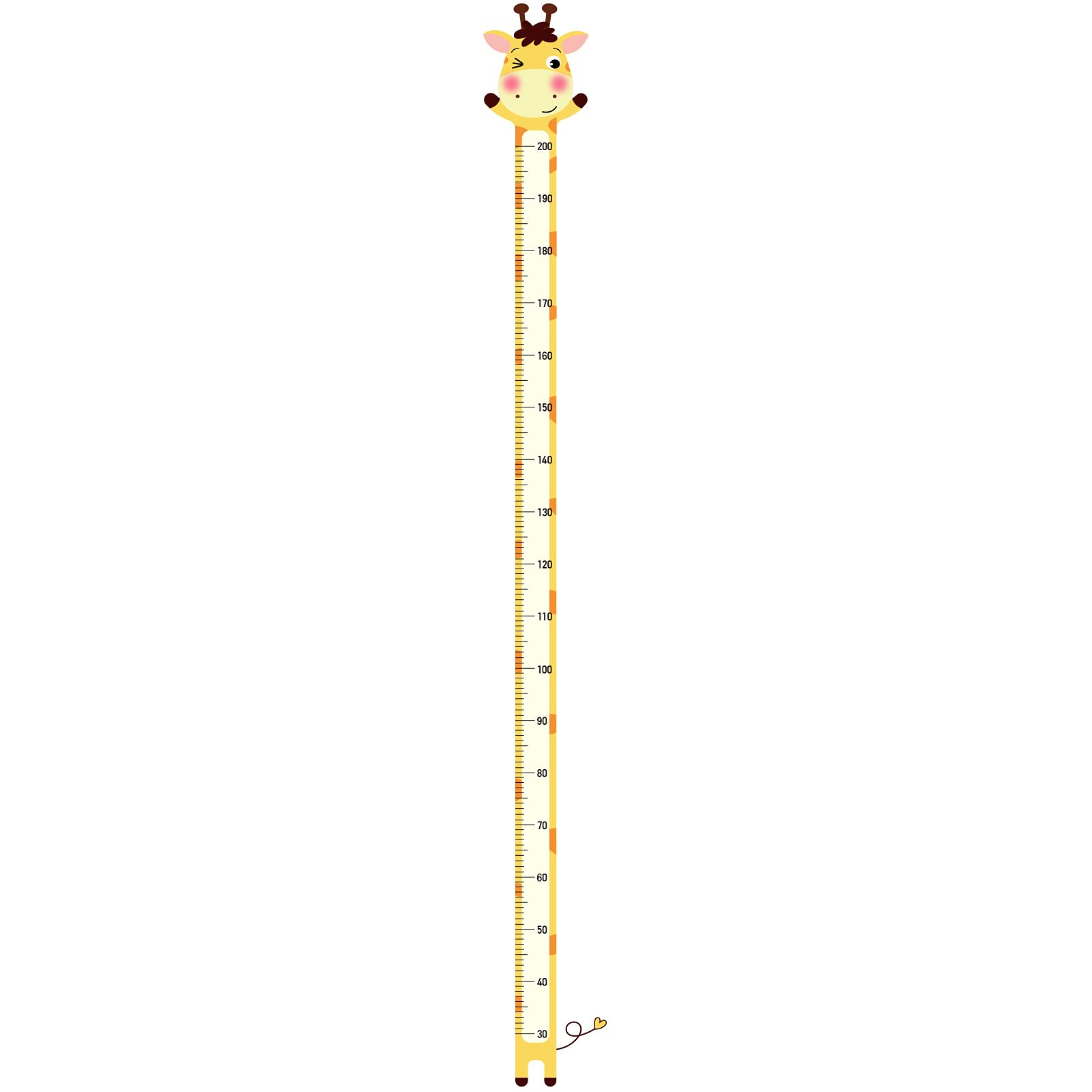 SUPERDANT 2 Sheets/Set Cartoon Height Growth Chart Wall Sticker Yellow Cute Cartoon Giraffe Self-Adhesive Height Wall Decal for Play Room Nursery Bedroom Living Room Decor