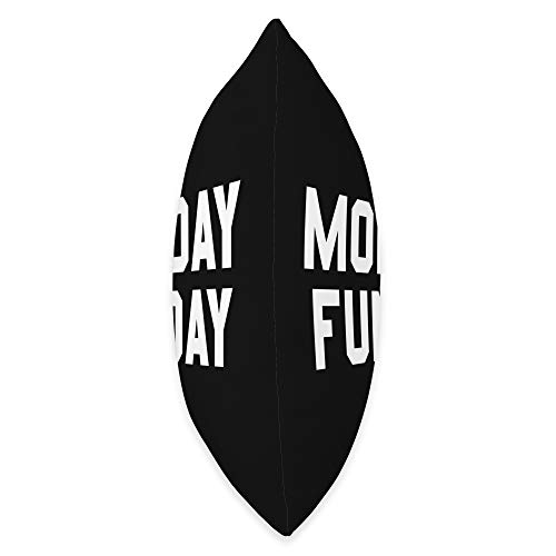 Monday Funday Sarcastic Work Week and Football Love Throw Pillow, 18x18, Multicolor