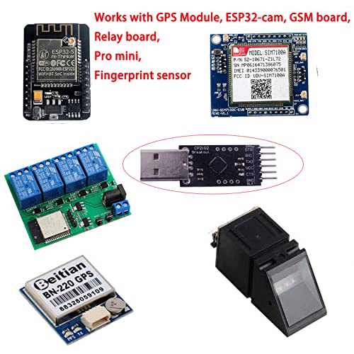 DIYmall 3PCS CP2102 USB to TTL Serial Module with DTR Pin, Converter Adapter STC Downloader Module for Arduino, ESP32-cam, GSM Relay, Pro Mini, Nextion Display, Beitian GPS