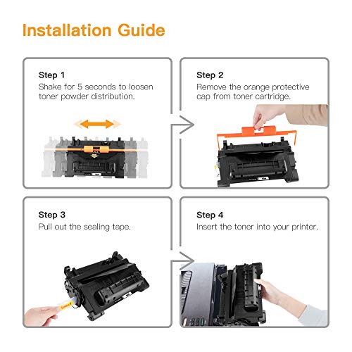 E-Z Ink (TM Compatible Toner Cartridge Replacement for HP 90A CE390A 90X CE390X Compatible with Laserjet Enterprise 600 M601 M602 M603 M4555 M601n M602n M602x M603dn M603n Printer (Black, 2 Pack)