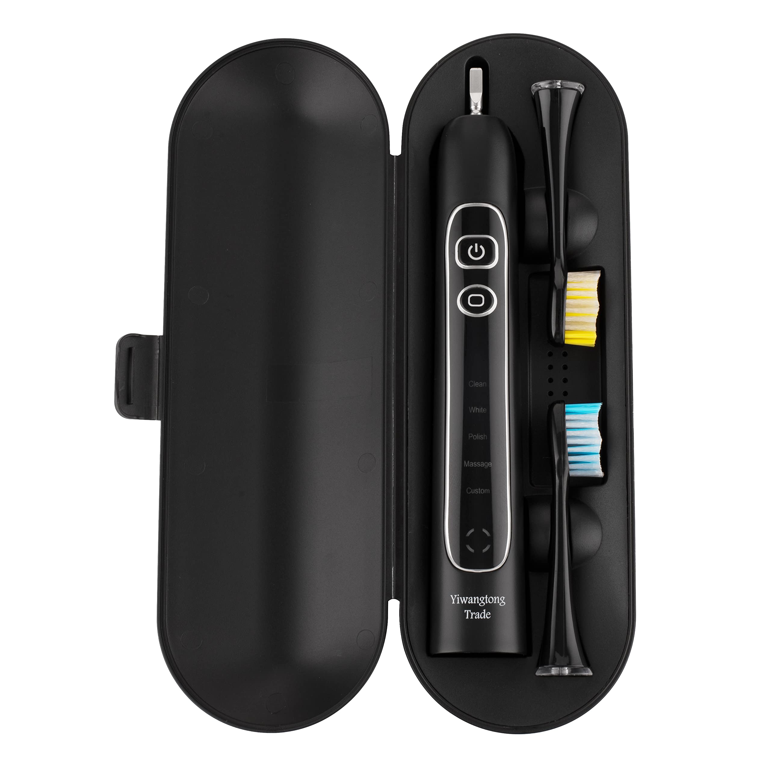 Yiwangtong Trade Rechargeable Sonic Electric Toothbrush with 5 Modes,4 Toothbrush Heads and one Travel case
