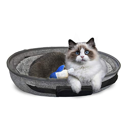 SPOT Doc & Phoebe’s 3-in-1 Sleep & Go Cat Carrier | Portable Pet Travel Bag for Cats and Small Dogs | Converts to Carrier, Cozy Cave and Comfy Bed | Adjustable Shoulder Strap Perfect for Vet Visits