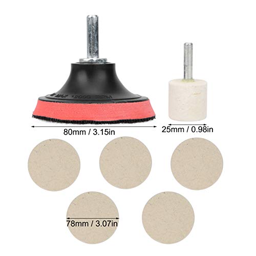 100g Glass Scratch Remover Powder Glass Polishing Kit Wool Polishing Pad Polishing Disc Wheels Set Car Windscreen Windshields Cerium Oxide Powder Polishing Kit