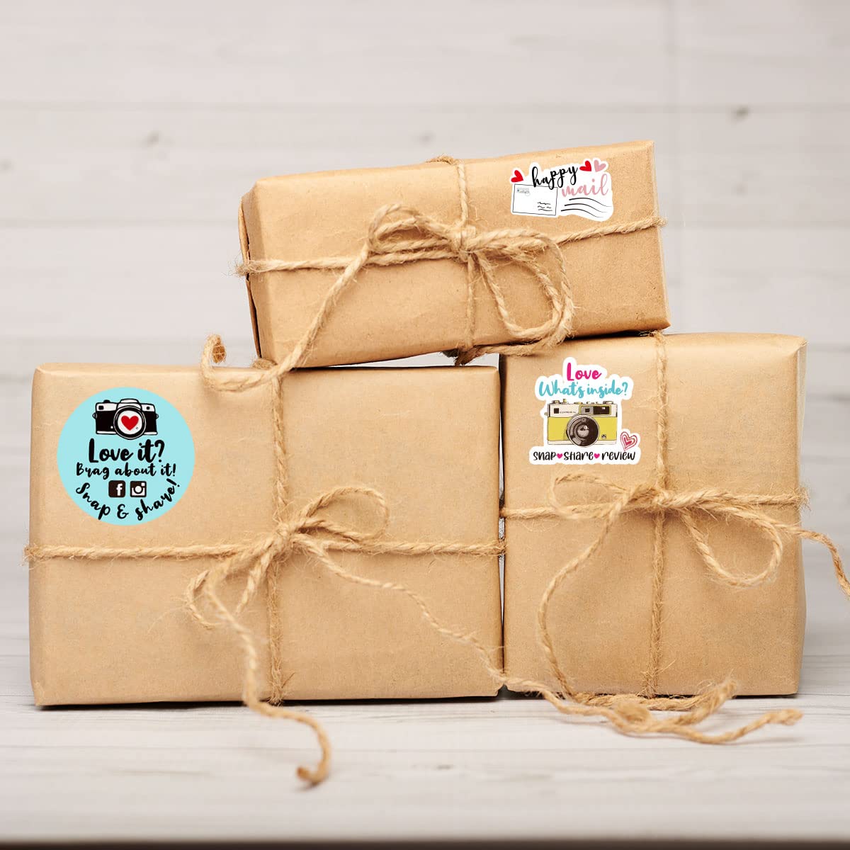 Snap and Share Stickers Small Business,Love it Snap Share Stickers,Leave a Review Stickers,Blue Small Business Stickers 500 Labels Per Roll