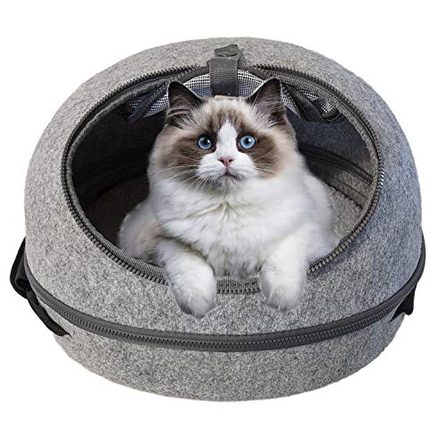 SPOT Doc & Phoebe’s 3-in-1 Sleep & Go Cat Carrier | Portable Pet Travel Bag for Cats and Small Dogs | Converts to Carrier, Cozy Cave and Comfy Bed | Adjustable Shoulder Strap Perfect for Vet Visits