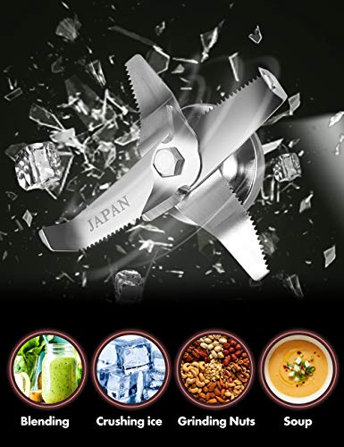 WantJoin Professional Soundproof Quiet Blender, Commercial Smoothie Blenders Countertop Blender with Shield Sound Enclosure,Multifunctional,Speed Control,Self-Cleaning