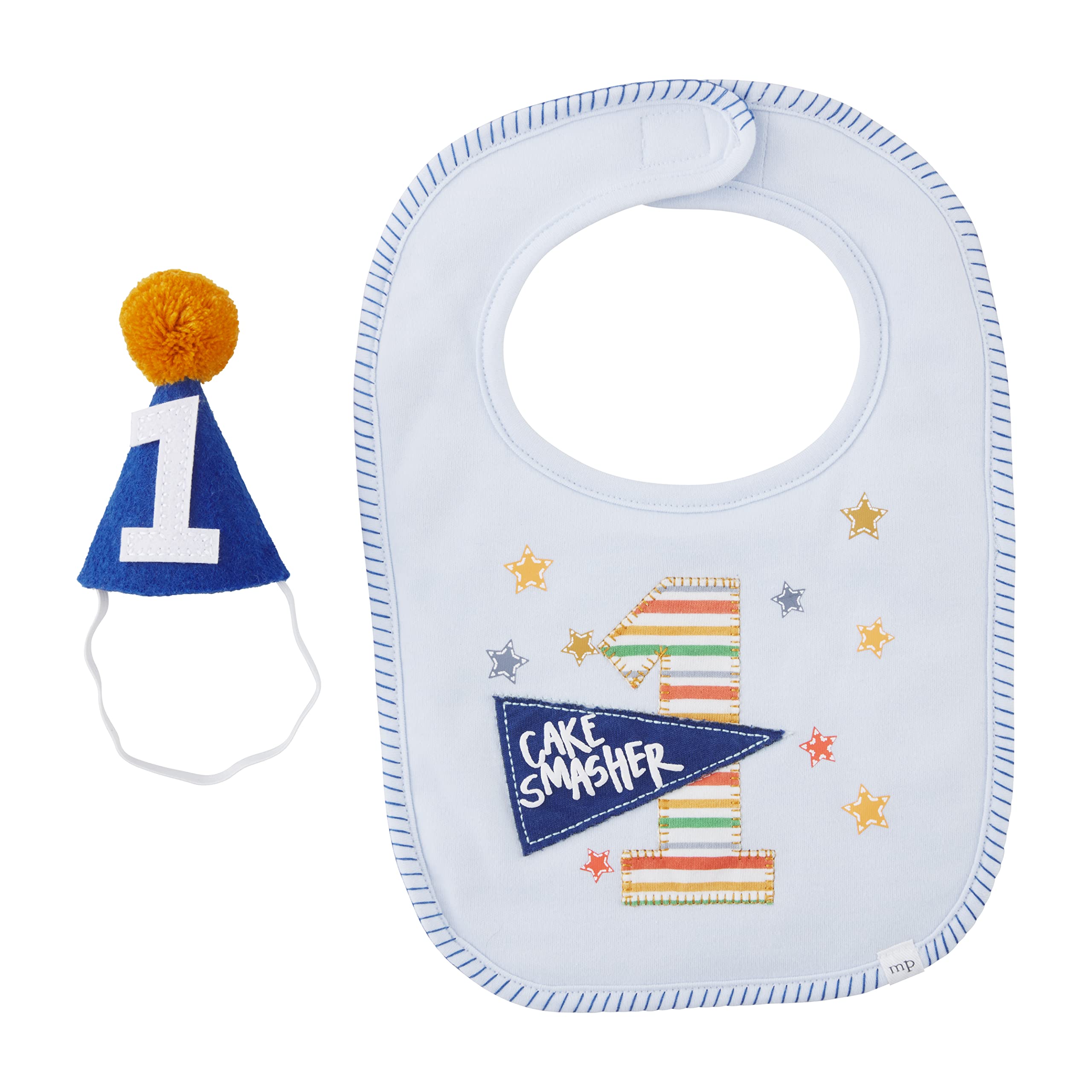 Mud Pie Baby Boy First Birthday Cake Smashing Set, Pennant