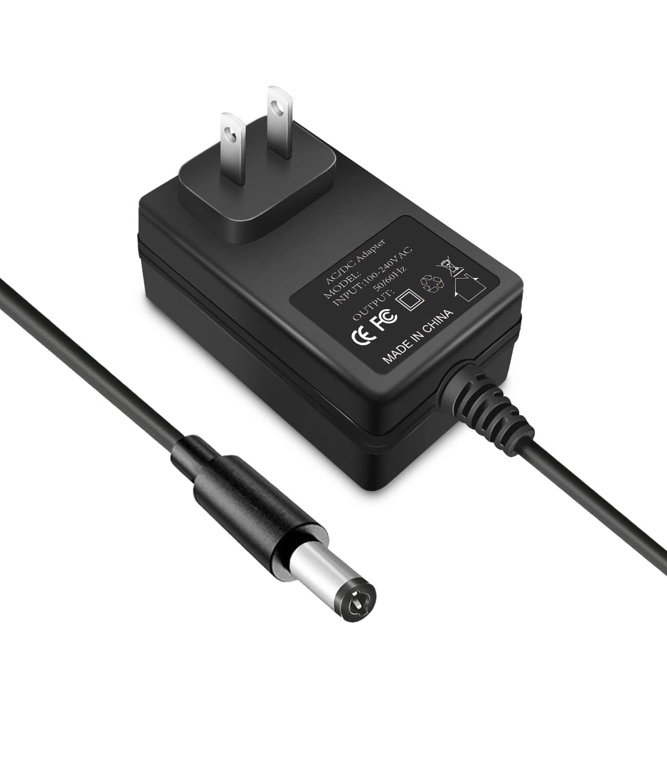 9V 2A Power Supply AC 100-240V to DC 9Volt 500mA 1500mA 2Amp 18Watt, 5.5x2.5mm Plug Wall Adapter for Arduino Elliptical Machine LEDs Router Speaker Camera CCTV etc.(Regulated Switching Power Charger)