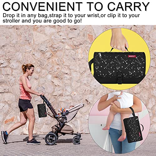 Portable Diaper Changing Pad, Jierwillao Portable Changing Pads with Smart Wipes Pocket