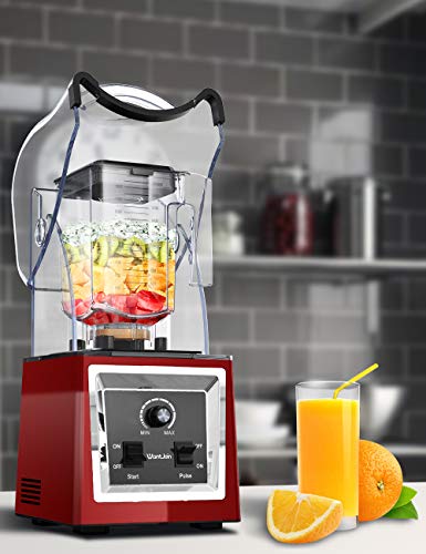 WantJoin Professional Soundproof Quiet Blender, Commercial Smoothie Blenders Countertop Blender with Shield Sound Enclosure,Multifunctional,Speed Control,Self-Cleaning