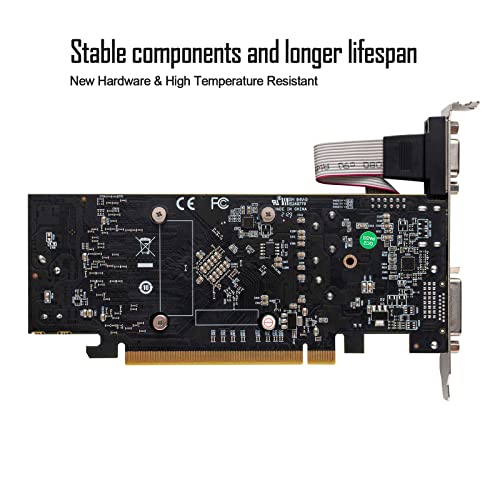SAPLOS Radeon RX 550 Low Profile Graphics Card, 4GB GDDR5 128-bit, HDMI VGA DVI-D, Video Card for PC Gaming, Computer GPU, DirectX 12, Low Power