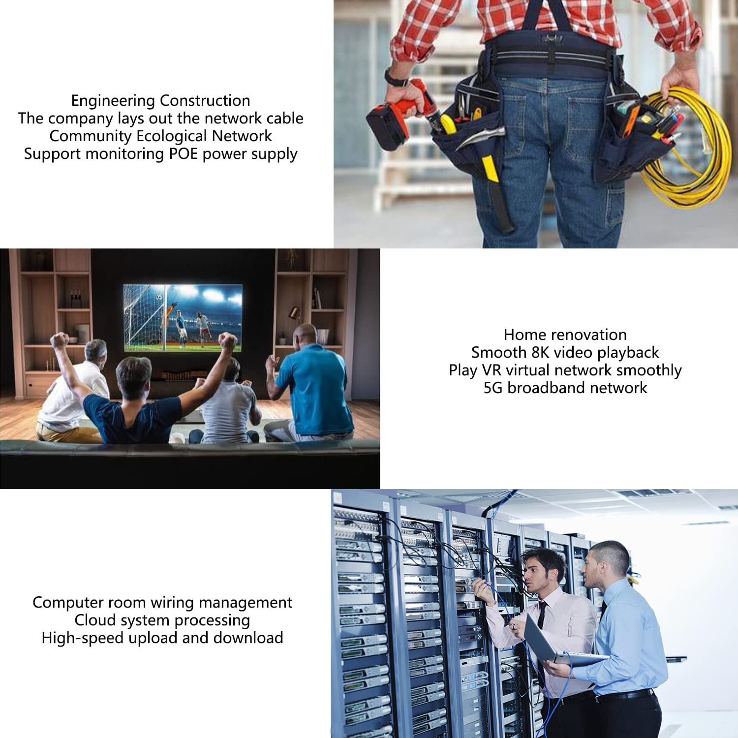 SHUXAG® RJ45 connectors, CAT6/CAT5e Connectors, 50 Sets of Ethernet CAT5e Cable Connectors, RJ45 Modular Plugs with 50 Sets of Strain Relief Boots, UTP Network Plug for Solid or Standard Cable