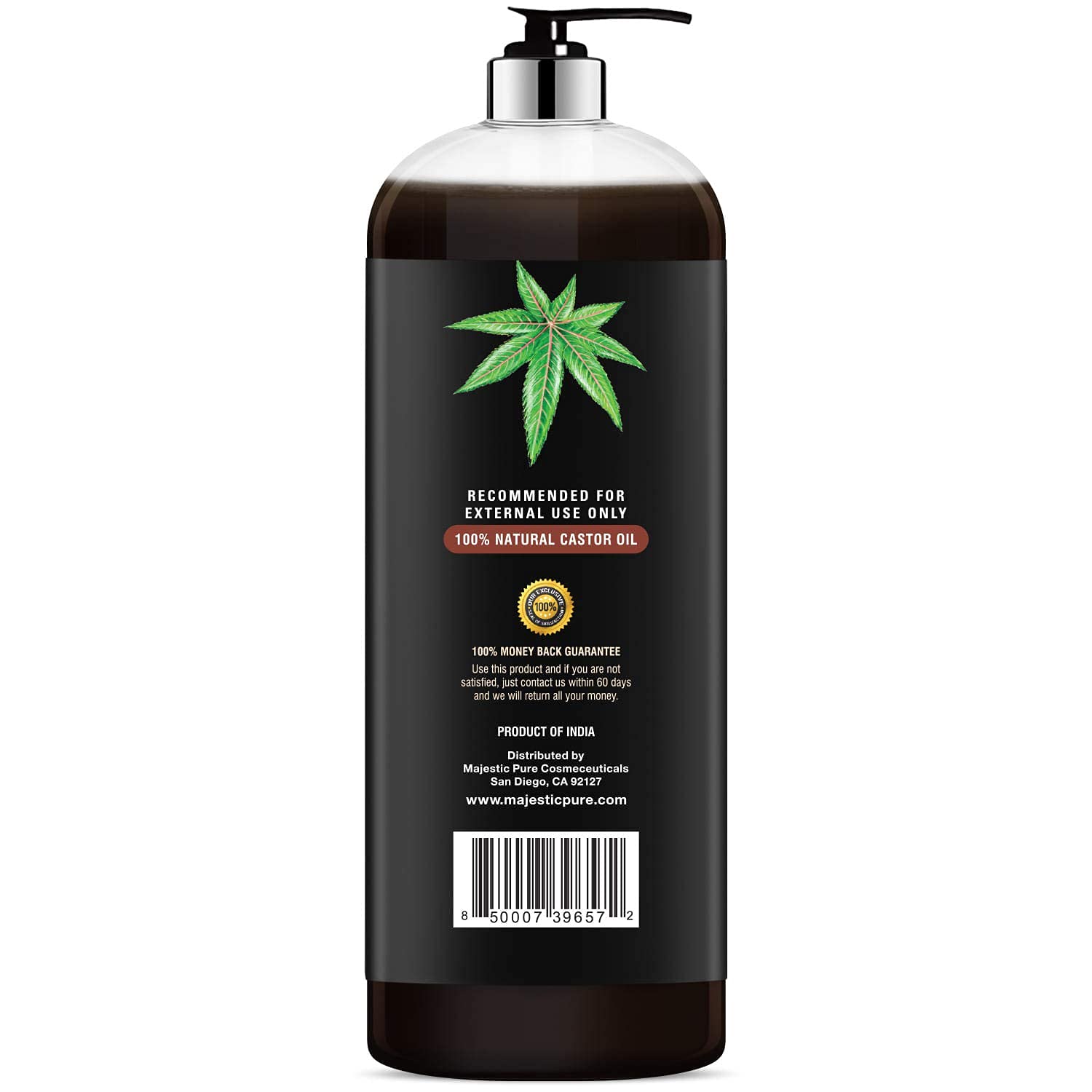 Majestic Pure Jamaican Black Castor Oil (16 oz) and Vegan Collagen Biotin Shampoo (16 oz) Bundle